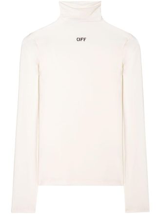 Off-white haut moulant &agrave; logo imprim&eacute; - Blanc