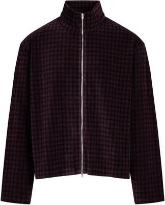 Our Legacy Cardigan &agrave; carreaux en coton m&eacute;lang&eacute;