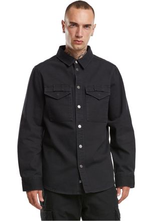Brandit Heavy Twill Shirt, Farbe: Black, Gr&ouml;&szlig;e: XS