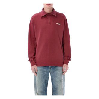 Acne Studios Homme, Sweatshirts et sweats &agrave; capuche, Rouge, Taille: XL Zip-up logo sweatshirt