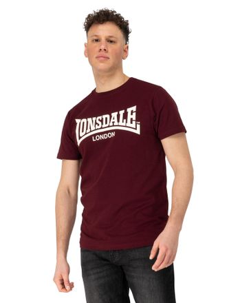 Lonsdale Herren T-Shirt Normale Passform FULWOOD, Oxblood/Ecru, 3XL