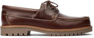 Martinelli Chaussures Bateau en Cuir GLENMORE pour Homme Color Cognac