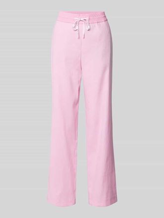 Marc Cain Straight Leg Leinenhose mit Tunnelzug