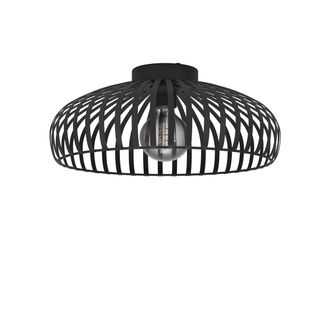 Eglo Deckenlampe Mogano 3, Deckenleuchte im monochromen Design, Wohnzimmerlampe aus Metall in Schwarz, Lampe Decke, Flurlampe mit E27 Fassung, &Oslash; 43 cm