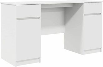 vidaXL Bureau avec tiroir Blanc 140 x 49 x 76 cm Bois dingénierie vidaXL