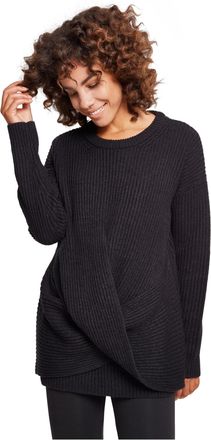 Urban Classics Damen Ladies Wrapped Sweater Sweatshirt, per Pack Schwarz (Black 00007), Medium (Herstellergröße: M)