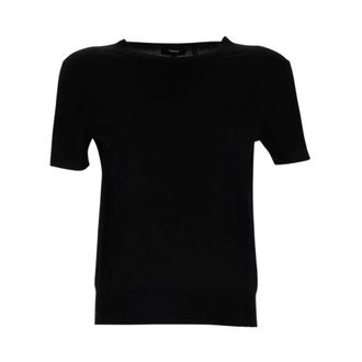 Theory Basic Strick-T-Shirt - - Knitwear - Damen - Schwarzk - L