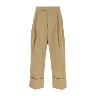 Thom Browne High-Rise Bundfaltenhose - - Trousers - Herren - Beige - S