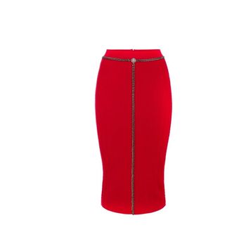 Elisabetta Franchi Roter Chic Rock - - Skirts - Damen - Rot - L