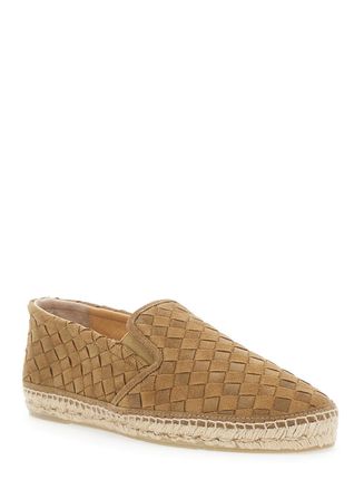 Castaner Mens Espadrilles Serraje Arena Brown Leather Calf Shoe