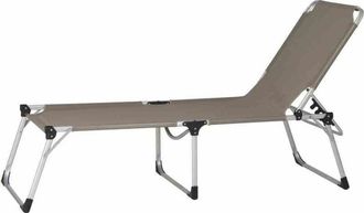 Siena Garden Siena Garden - Alu-Dreibeinliege xxl Gestell Aluminium silber, Fläche Ranotex-Gewebe taupe