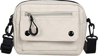 Generic Sac &agrave; main Sac &agrave; bandouli&egrave;re d&eacute;contract&eacute; Sac fourre-tout Toile Femmes Fermeture &eacute;clair Sacs &agrave; bandouli&egrave;re Femmes Petit pas cher, Blanc., Taille unique