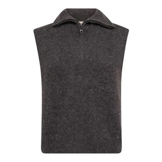 Mos Mosh Almine Thora Strickweste - - Jackets - Damen - Grau - S