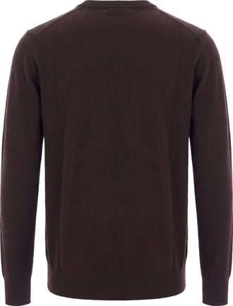 Paolo Pecora Wool-Silk-Cashmere Blend Crewneck Sweater - Brown
