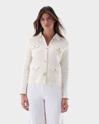 van Laack Blazer aus Tweed Strick