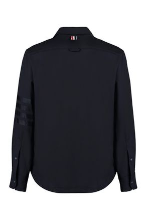 Thom Browne Mens Wool Overshirt Blue Shirt