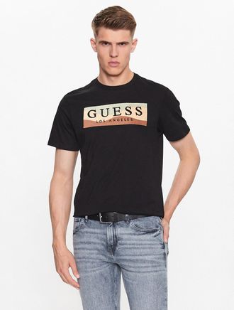 Guess T-Shirt M3YI90 K9RM1 Schwarz Slim Fit