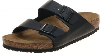 Birkenstock Classic Arizona Birko-Flor, Unisex-Erwachsene Pantoletten, Schwarz, 45 EU