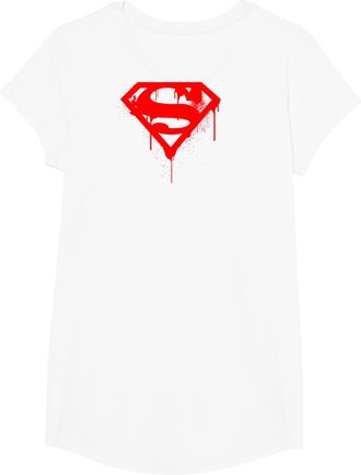 DC Comics Rotes Graffiti mit DC Superman-Logo Doomsday T-Shirt