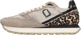 Monoway Femme, Chaussures, Beige, Taille: 37 EU Baskets en cuir et tissu