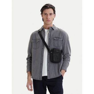 Calvin Klein Umh&auml;ngetasche Calvin Klein Emblem Aop Emboss Slim Reporter LV04D3371G Schwarz