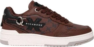 John Richmond Homme, Chaussures, Brun, Taille: 45 EU Baskets en cuir daction