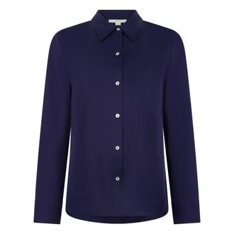 Vince Seidenhemd mit gekn&ouml;pften Manschetten - - Blouses & Shirts - Damen - Blau - L