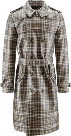 Burberry Foxfield Madras Trench - - Coats - Herren - Mehrfarbig - L