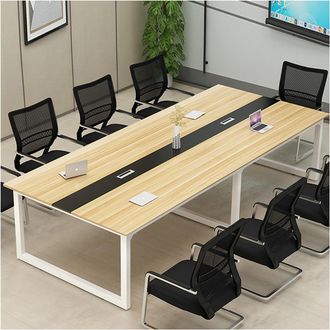 Generic Gro&szlig;er B&uuml;ro-Besprechungstisch, Konferenztisch for 10 Personen, for 8-12 Personen, Metallgestell, verschlei&szlig;fest, geeignet for Gruppenbesprechungen(B,2