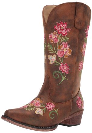 Roper Damen Riley Floral Mode-Stiefel, hautfarben, 39 EU Weit
