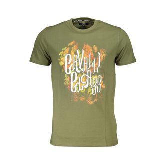 Cavalli Baumwoll-T-Shirt mit Print-Logo - - Tops - Herren - Gr&uuml;n - L