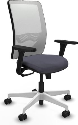 Piqueras y Crespo Schreibtischstuhl aus Zulema-Stoff mit 3D-Armlehnen, h&ouml;henverstellbare Lendenwirbelst&uuml;tze, ausgestattet mit 3 Positionen und Schneidschaum, mit 65 mm 