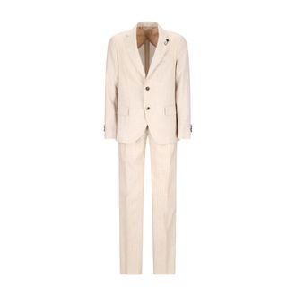 Lardini Nadelstreifenanzug f&uuml;r M&auml;nner - - Suits - Herren - Beige - M