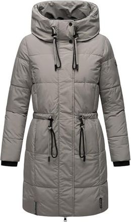 Navahoo Manteau dhiver pour femme matelassé court avec capuche Zuckertatze XIV XS-XXL, gris, S