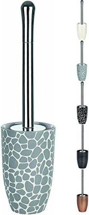 Spirella Darwin WC B&uuml;rste Toilettenb&uuml;rste Klob&uuml;rste WC Garnitur aus Steingut Steinoptik Grau