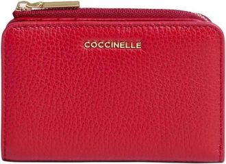 Coccinelle Femme, Accessoires, Rouge, Taille: ONE Size Metallic Soft Wallet