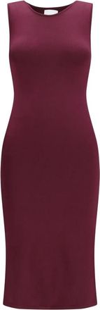 SA SU PHI Robe longue en soie sans manches ajust&eacute;e - Femme - Robes - Violet - Taille: 42 FR