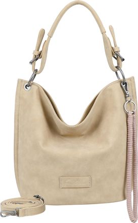 Fritzi Aus Preu&szlig;en Fritzi31N Vintage Sand Hobo Kunstleder Damen Umh&auml;ngetasche Handtasche Festival City vegan abnehmbarer Anh&auml;nger Vintage-Waschung 28 x 26 x 13 cm, Gelb