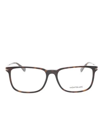 Montblanc Brille mit eckigem Gestell - Braun