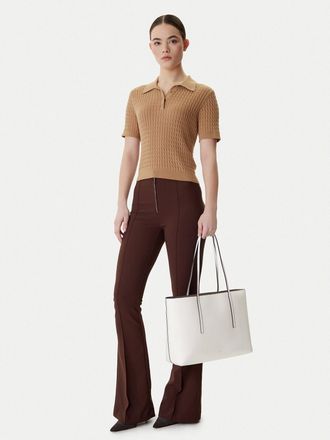 Calvin Klein Handtasche Calvin Klein Foil Logo Tote W/Pouch LV04F3274G Wei&szlig;