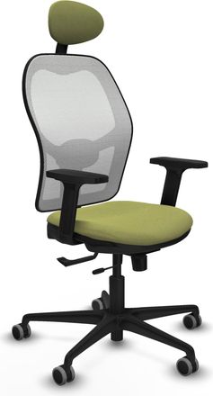 Piqueras y Crespo Chorquera B&uuml;rostuhl mit 2D-Armen, h&ouml;henverstellbarer Lendenwirbelst&uuml;tze und festem Kopfteil, ausgestattet mit Syncro/Traslack und injiziertem Schaumst