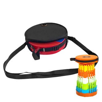 Generico Transportfrei f&uuml;r zusammenklappbaren Stativhocker, tragbare Aufbewahrungstasche | kompakter Schutzsack aus robustem Stoff, praktisches Reisezubeh&ouml;r mi