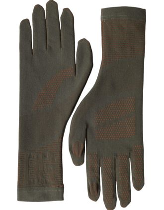 Dolce & Gabbana Womens Brown Cotton Stretch Wrist Length Gloves Elastane