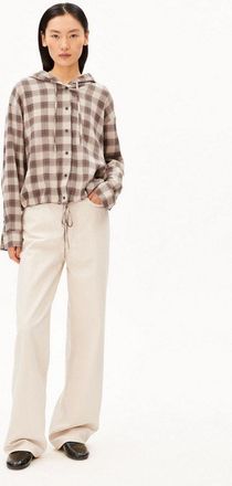 Armedangels Langarmbluse CHECK HOODED Bluse aus Bio-Baumwoll Mix Oversized Fit