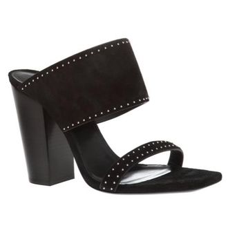 Saint Laurent Micro Studded Oak Mules Size 39.5