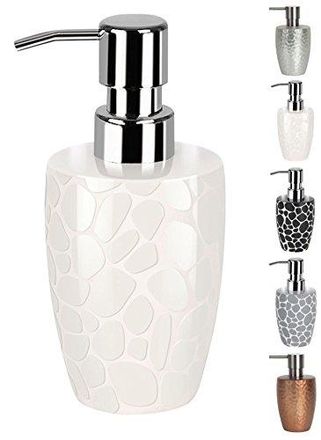 Spirella Seifenspender Darwin Fl&uuml;ssigseifen-Spender Steinzeug 300ml Wei&szlig;