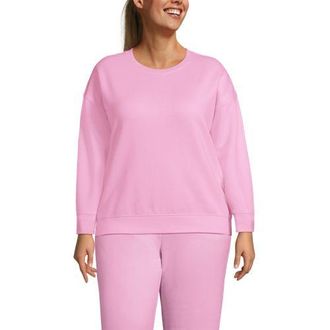 Lands End Sweatshirt SERIOUS SWEATS, Damen, Gr&ouml;&szlig;e:52-54 plus, Pink, Elasthan/Baumwoll-Mischung/Polyester-Mischung, by Lands End