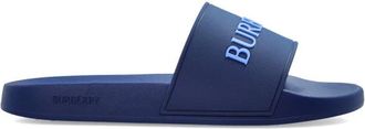Burberry Homme, Chaussures, Bleu, Taille: 42 EU Slides Logo