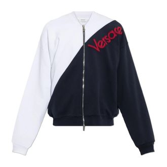 Versace Rei&szlig;verschluss-Sweatshirt - - Sweatshirts & Hoodies - Herren - Blau - 2XL