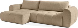 Konsimo Ecksofa Lira mit Stauraum Schlaffunktion Pflegeleicht L-Form Links- oder rechtsseitig Zeitloses Design und Eleganz | Bequemes Mega-Ecksofa (rechts bei